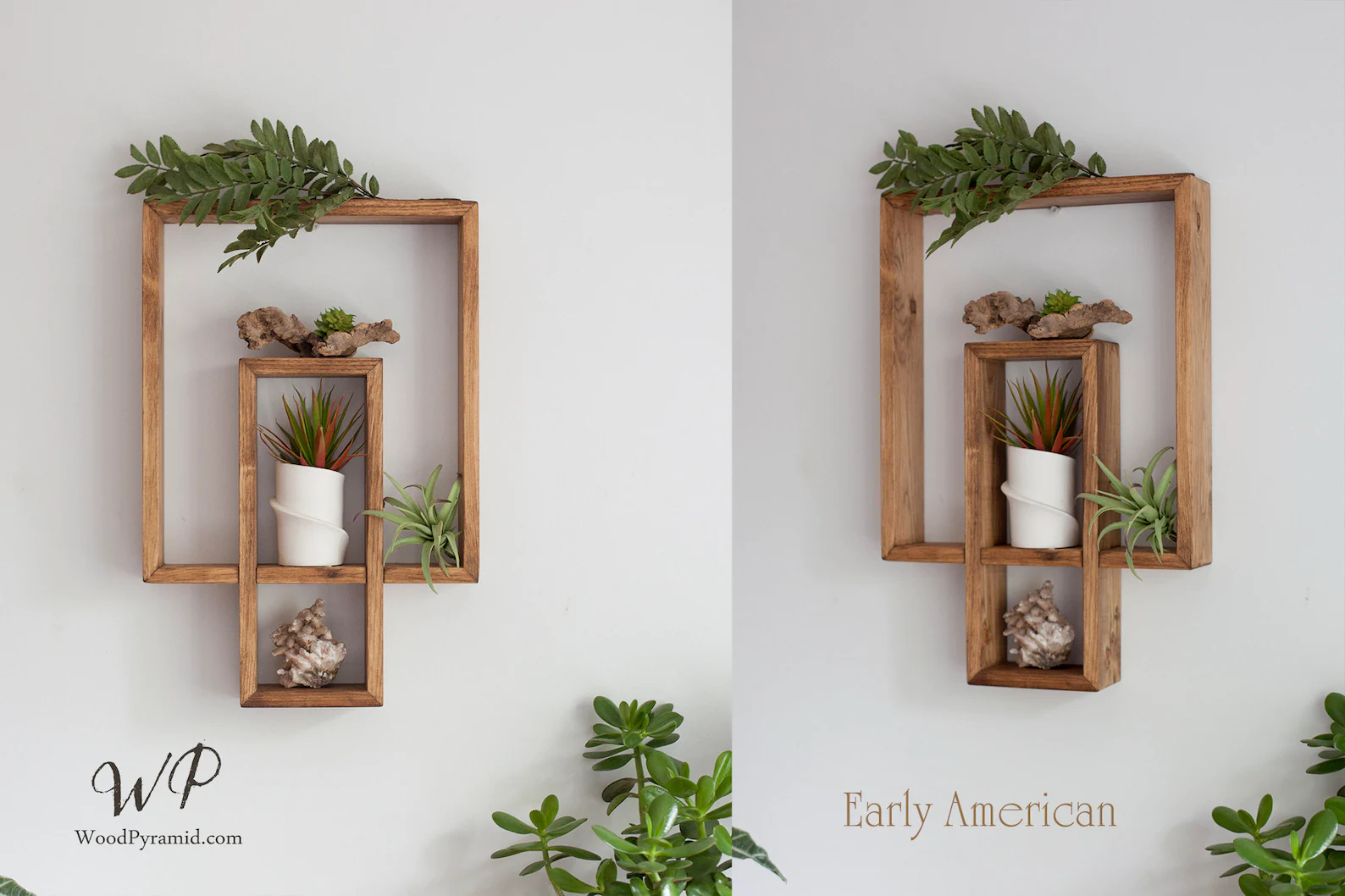 Solid Wood Display Shelf 25″x14″x3″, interlocking design. Crystals ...